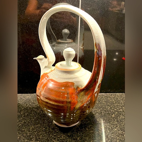 Art | Beautiful Studio Pottery Large Teapot Glazed Ceramic Signed By ...